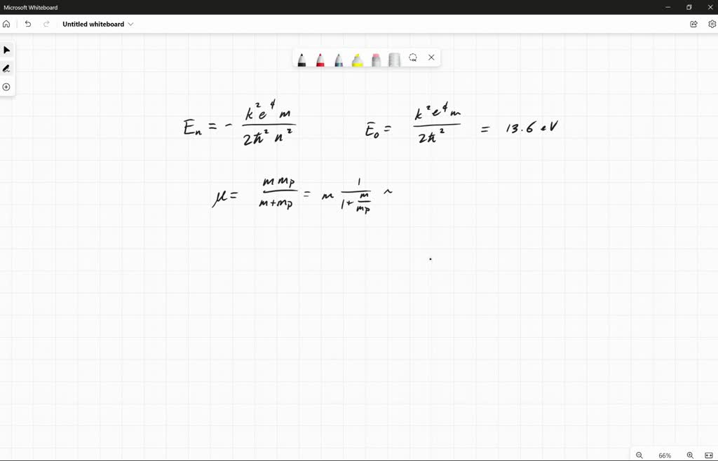 SOLVED: Write down the expression for the reduced mass that is needed to improve the Bohr model ...