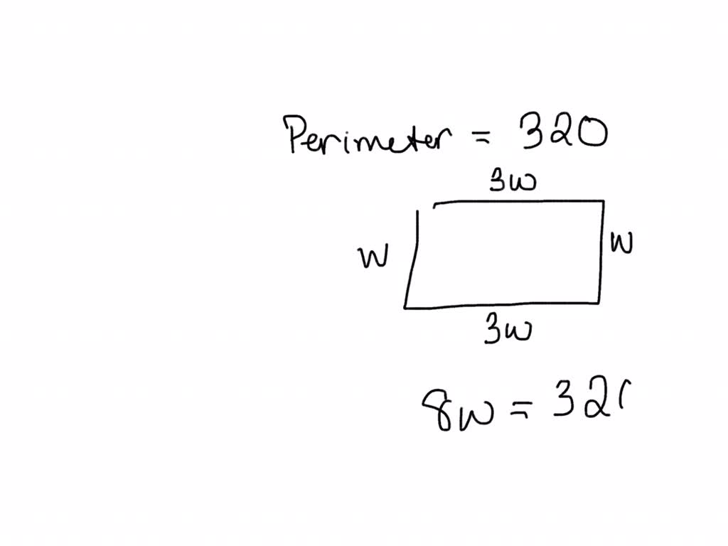 SOLVED: The perimeter of a soccer field is 320 yards, and its length is ...