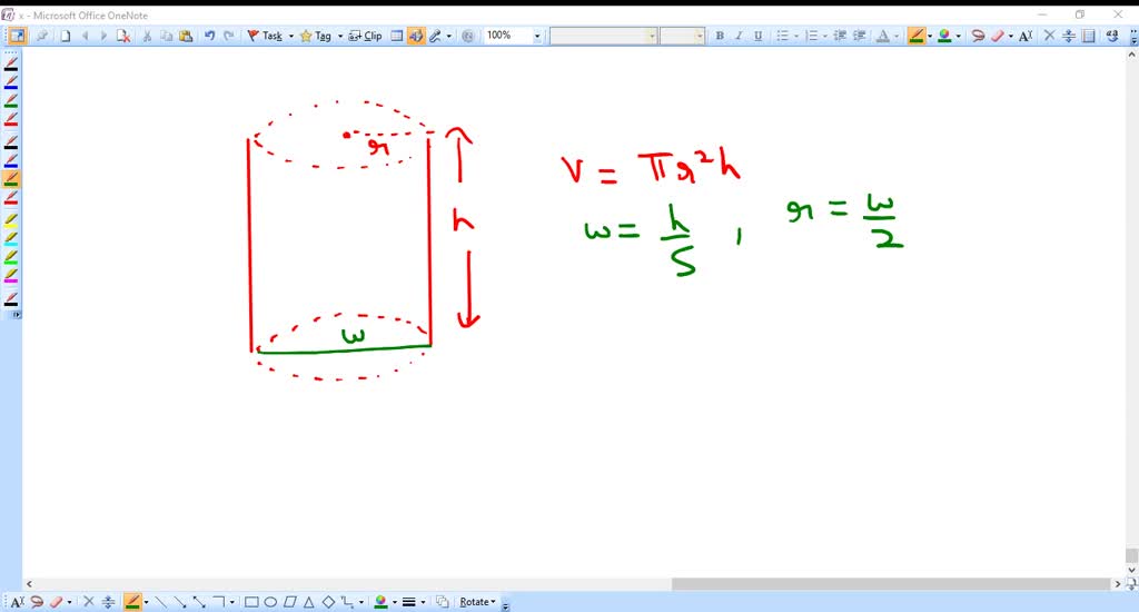 SOLVED: The volume for a cylinder with radius r and height h is V = Ï€r ...