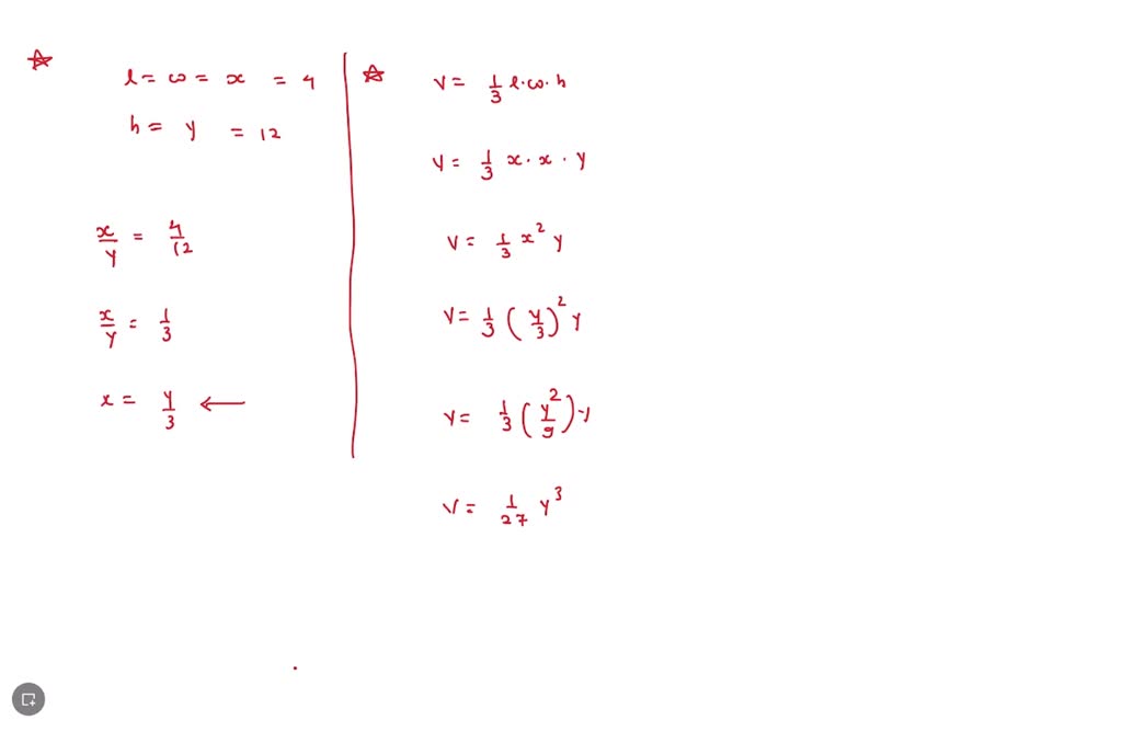 SOLVED: A tank is shaped like an upside-down square pyramid, with a ...