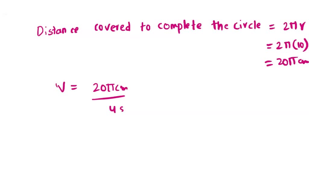 SOLVED: Find the magnitude of the acceleration of a particle moving in a circle of radius 10 cm ...