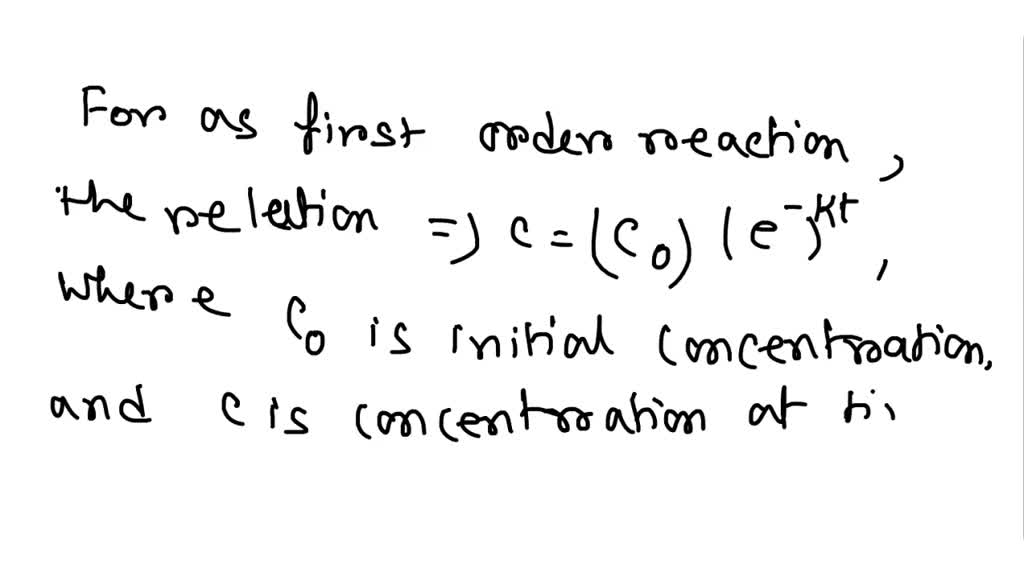 Solved 4 For 1st Order Kinetics Where The Concentration Is Given By