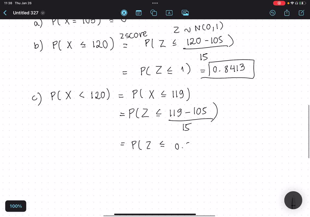 SOLVED: Let x denote the IQ of an individual selected at random from a certain population. The ...