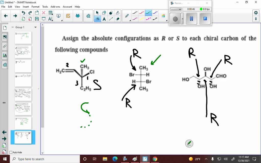 SOLVED: 2 Determine the R and S configurations for the following ...