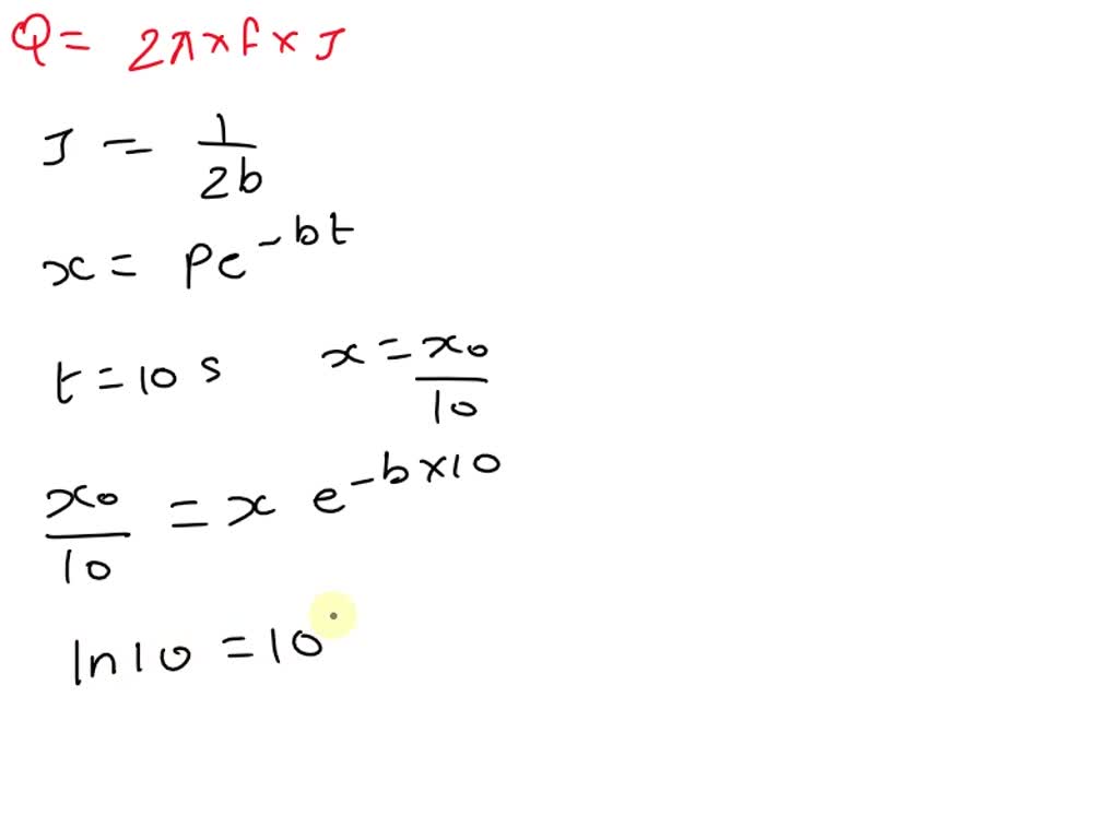 Q.22. The amplitude of an oscillator of frequency 200 Hz falls to 1/10 ...