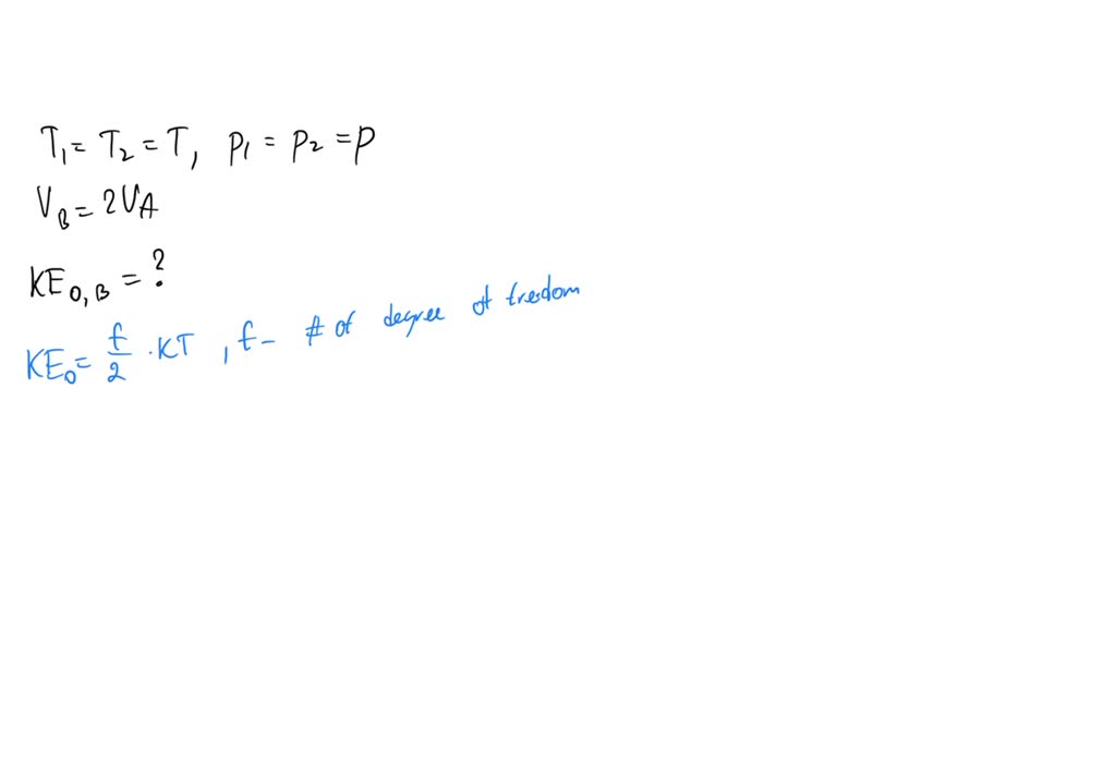 SOLVED: Two containers hold an ideal gas at the same temperature and pressure. Both containers ...