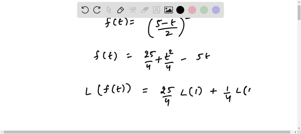 SOLVED: Using the definition of Laplace Transforms, calculate the Laplace transform of f(t)