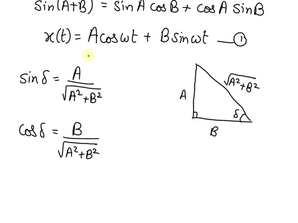 SOLVED: Show that c(t) = Acos(wt) + Bsin(wt) can be written as z(t) = a ...