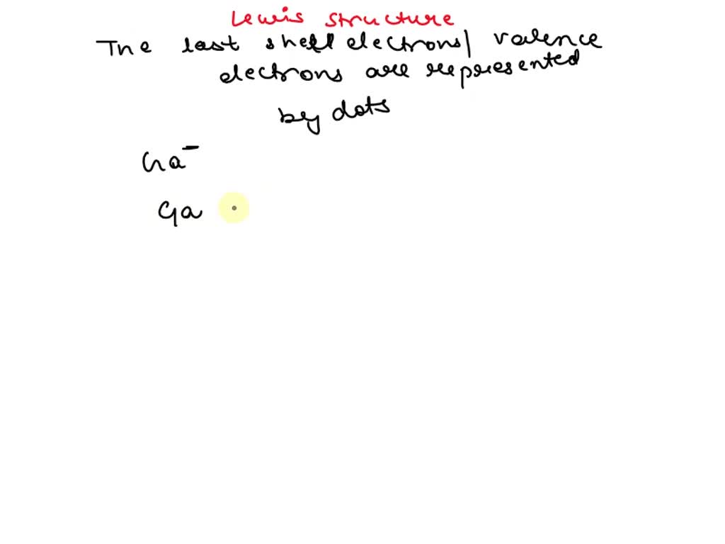 SOLVED: Draw the Lewis dot diagram for a Ga^- anion