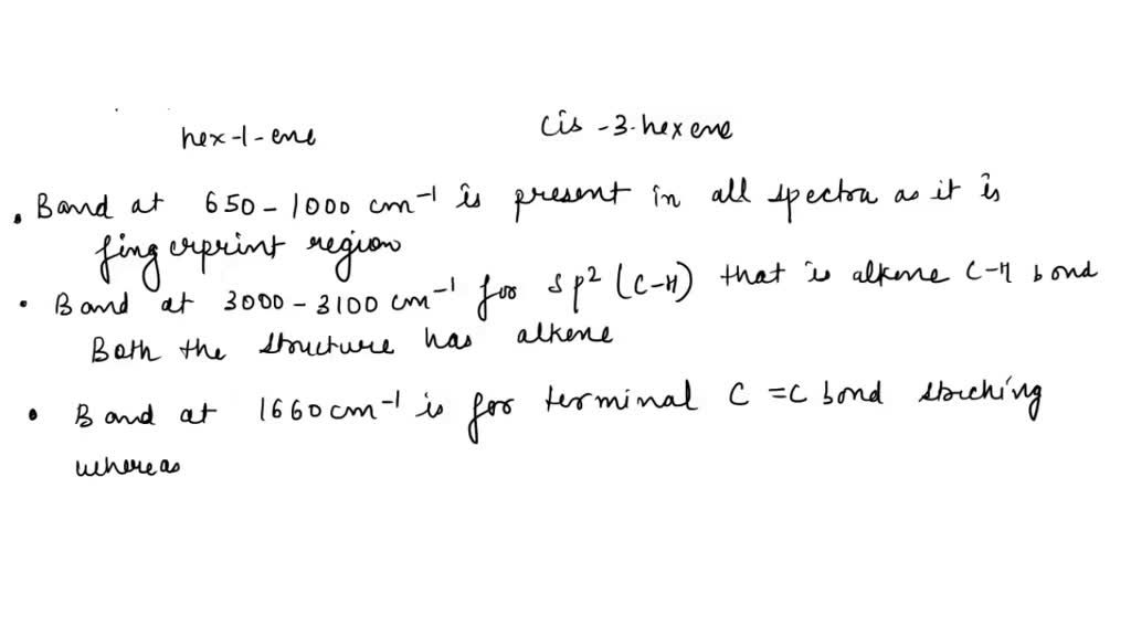 SOLVED: You are given the IR spectra of these two isomers of hexene ...