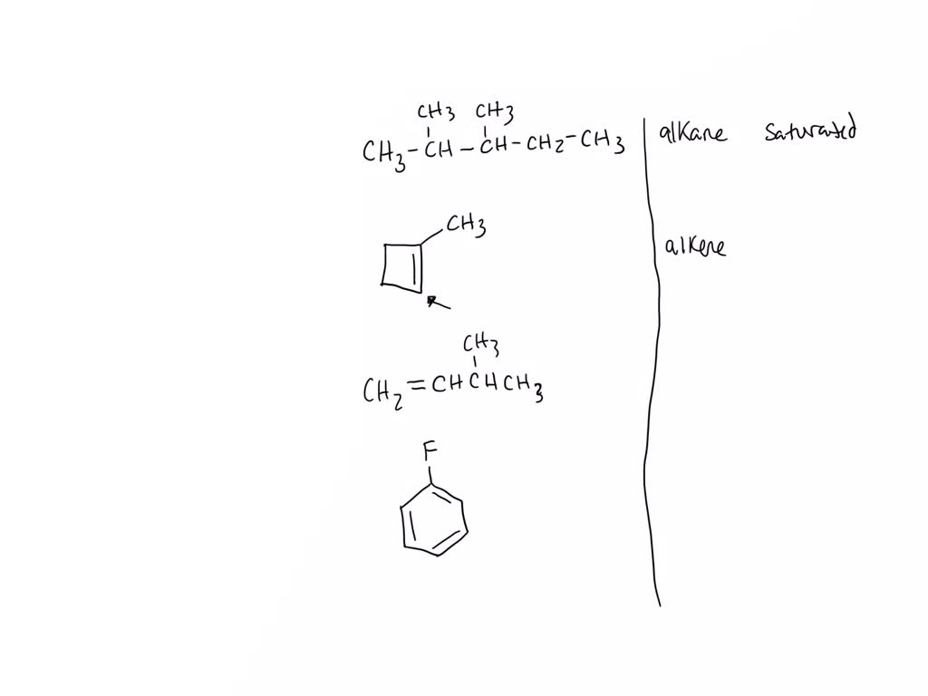 SOLVED: Clzssif rach of the followug s zn akkanc, alkena or Jn akkyne ...
