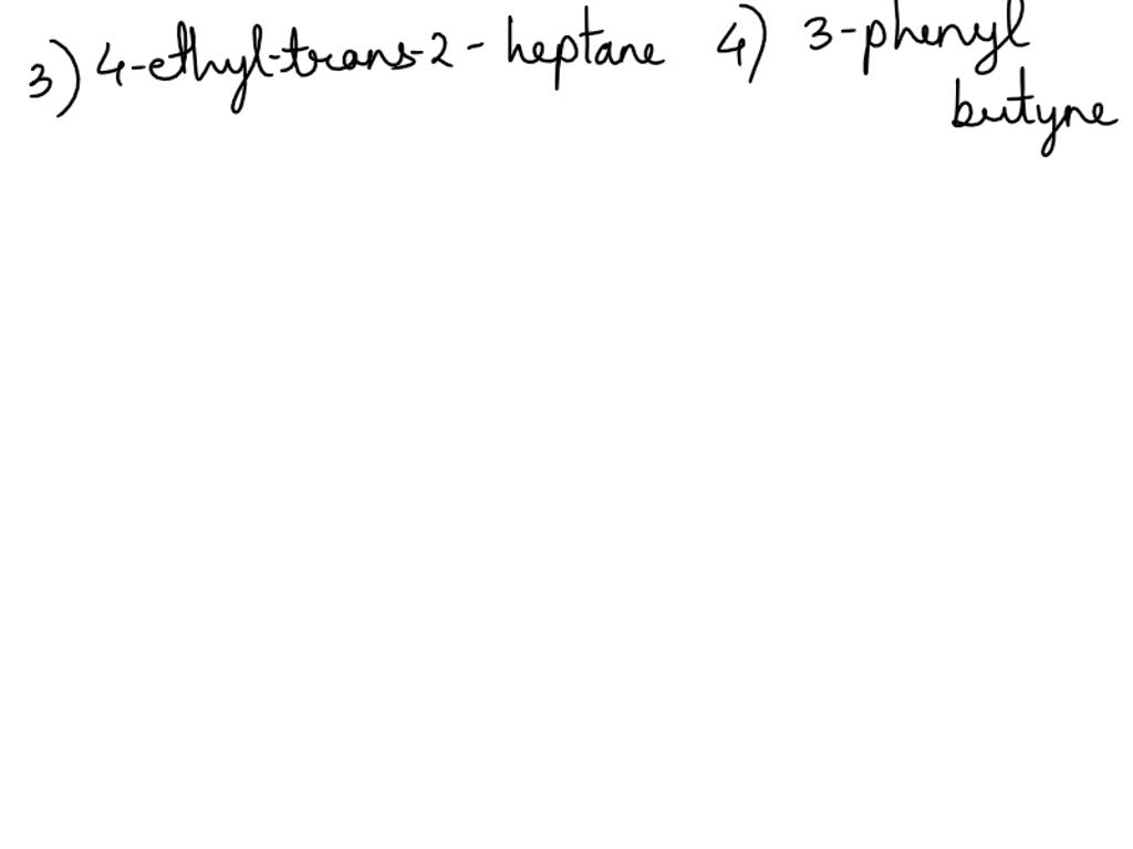 SOLVED: Write structural formulas for the following compounds: 1. trans ...