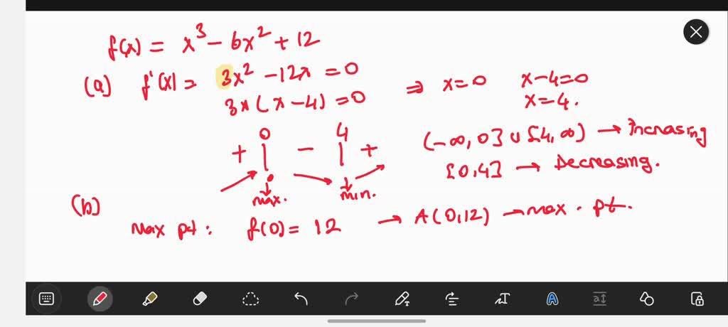 SOLVED: For the function: f (x)=2x' 3x? 12x (5 points each) (a) Find ... SOLVED: For the function: f (x)=2x' 3x? 12x (5 points each) (a) Find ...