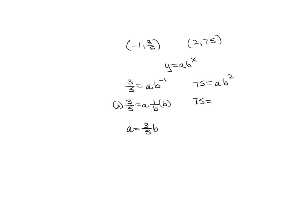 SOLVED Find A Formula For The Exponential Function Passing Through The solved-find-a-formula-for-the-exponential-function-passing-through-the