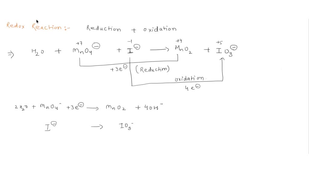 SOLVED: Complete and balance the following redox equation. What is the ...