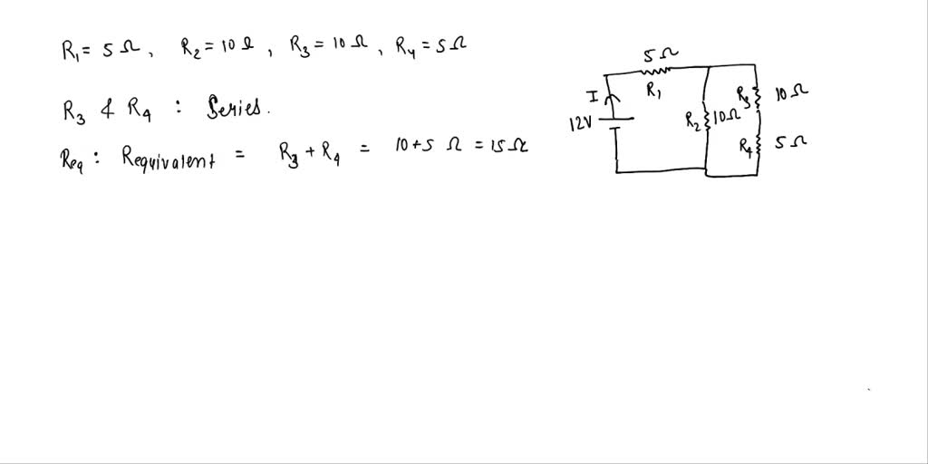 SOLVED: For the circuit shown below, determine the following: i) Total ... SOLVED: For the circuit shown below, determine the following: i) Total ...