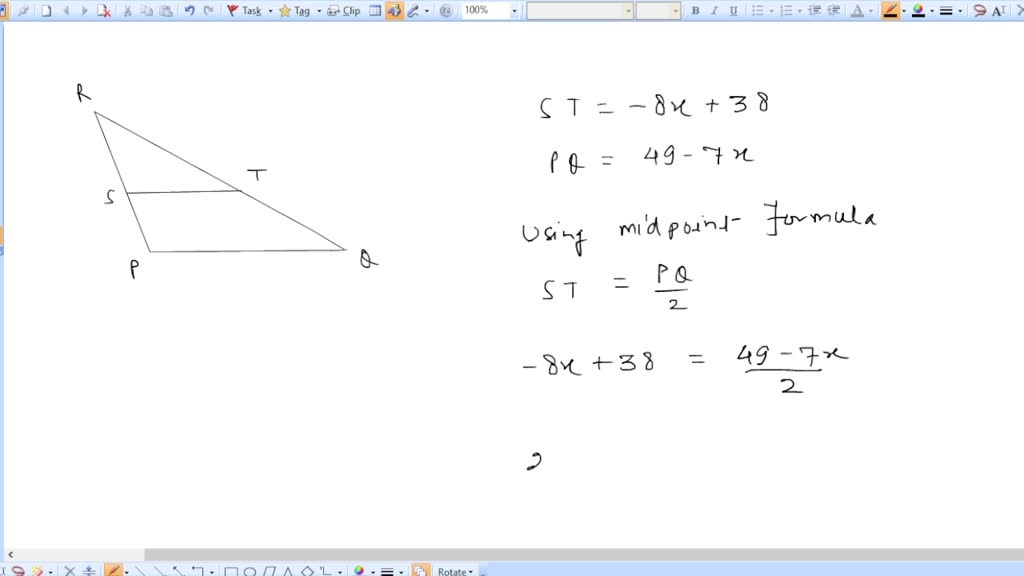 SOLVED: 'In the diagram below of triangle KLM , N is a midpoint of KE and P is a midpoint of LM ...