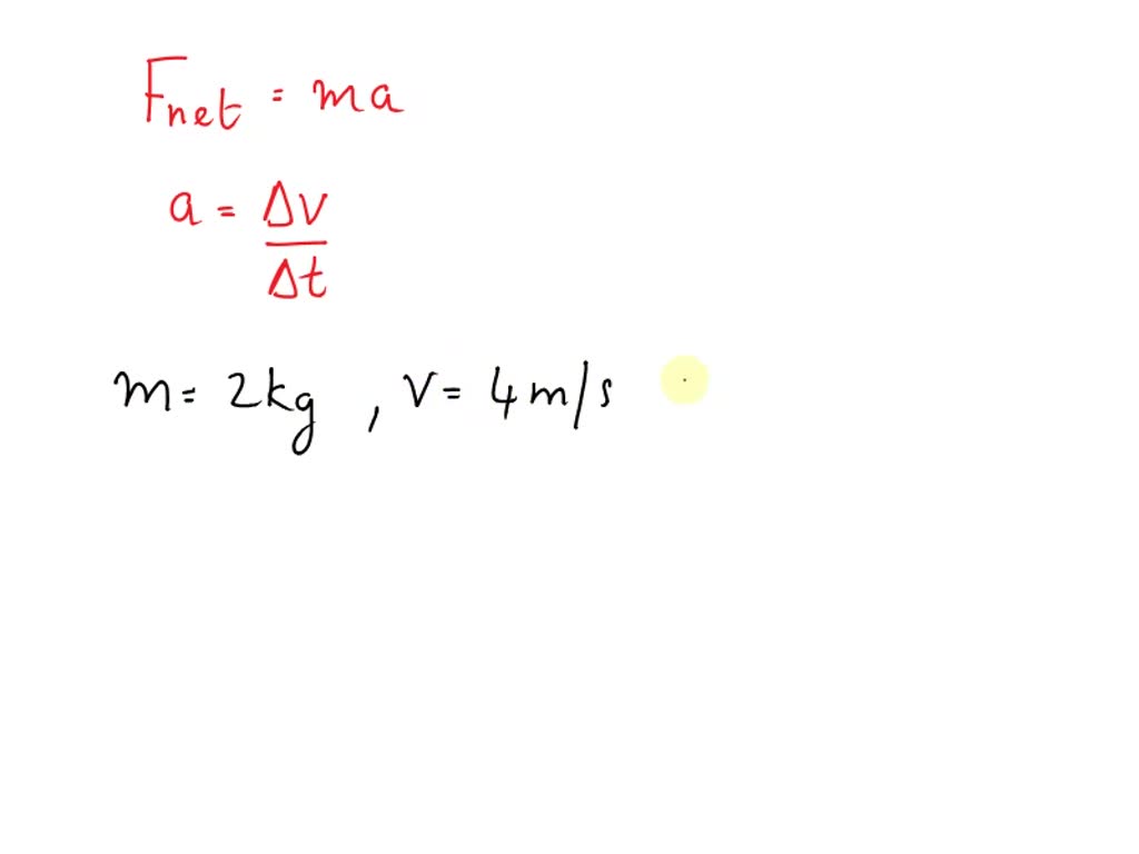 SOLVED: A 5-kg object is moving to the right with a constant velocity of 4 m/s. Determine the ...