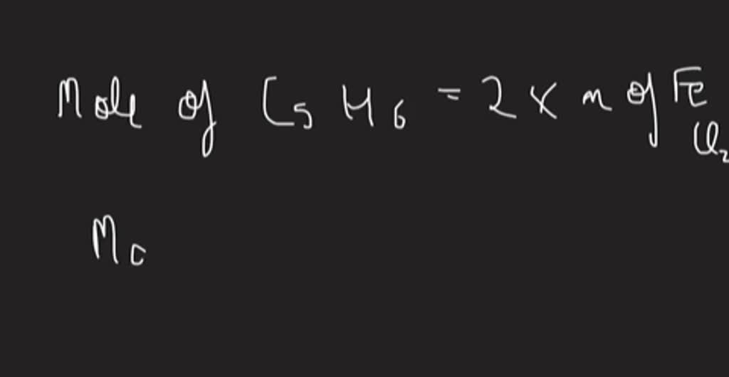 SOLVED: ferrocene, [Fe(c10H10)(s);molar mass 186.03 g/mol] can be ...