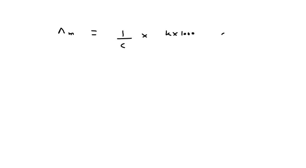 Solved The Resistance Of 001 M Nacl Solution At 25° C Is 200 Ω The Cell Constant Of The 