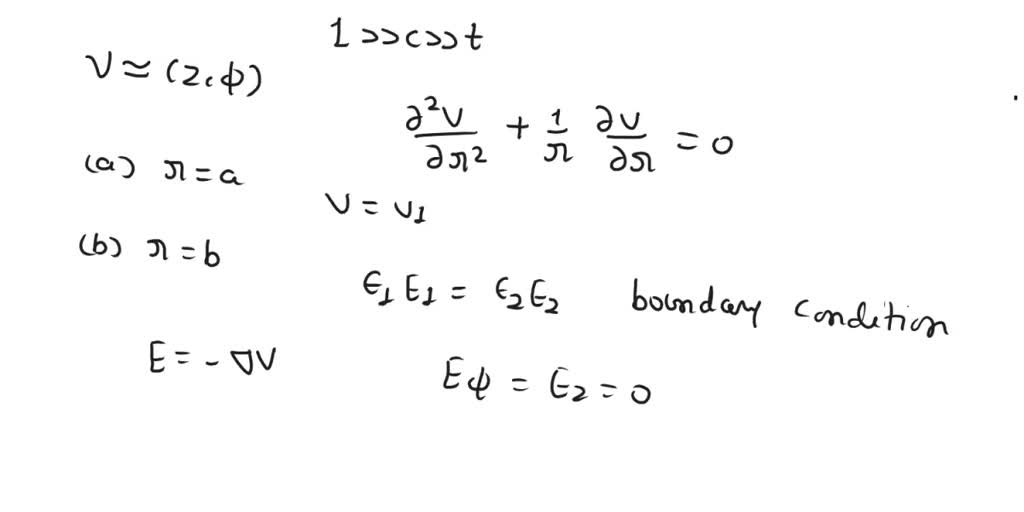 SOLVED: Laplace's Equation, Capacitor and Electric Energy: A coaxial ...