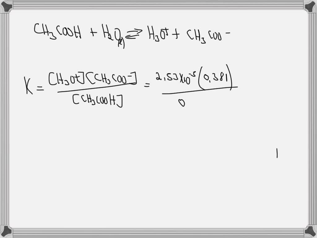 A student was titrating a solution of acetic acid with a sodium ...