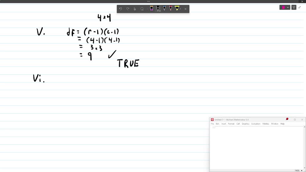 SOLVED: A test for independence is applied to a contingency table with ...