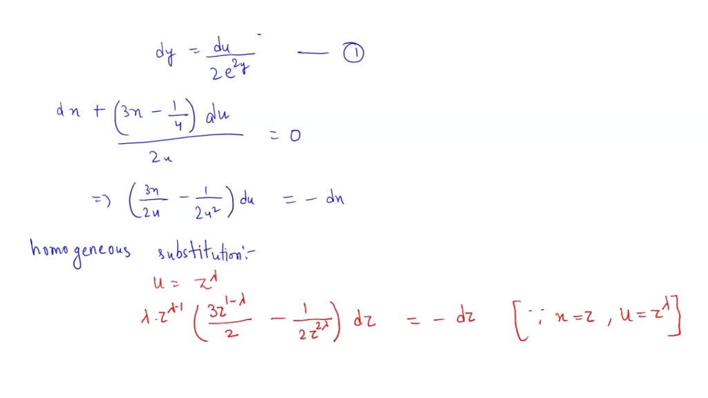 SOLVED: Find the solution of the Bernoulli' ODE, dy+y= dx yz Xy > 0