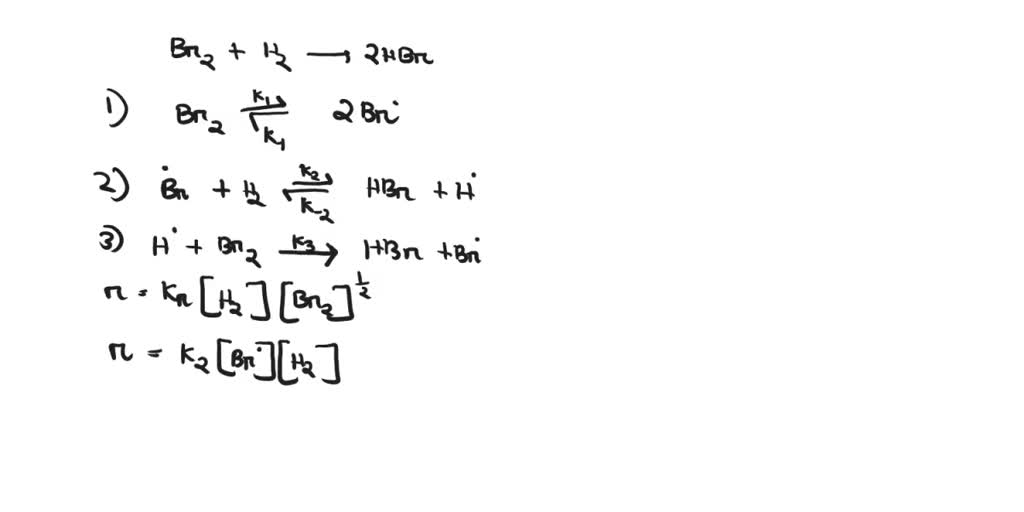SOLVED: The mechanism for the formation of hydrogen bromide from the ...