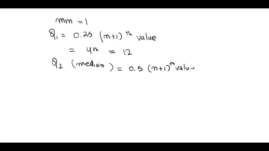 Solved Calculate The Five Number Summary Of The Given Data Use The Approximation Method 13 4
