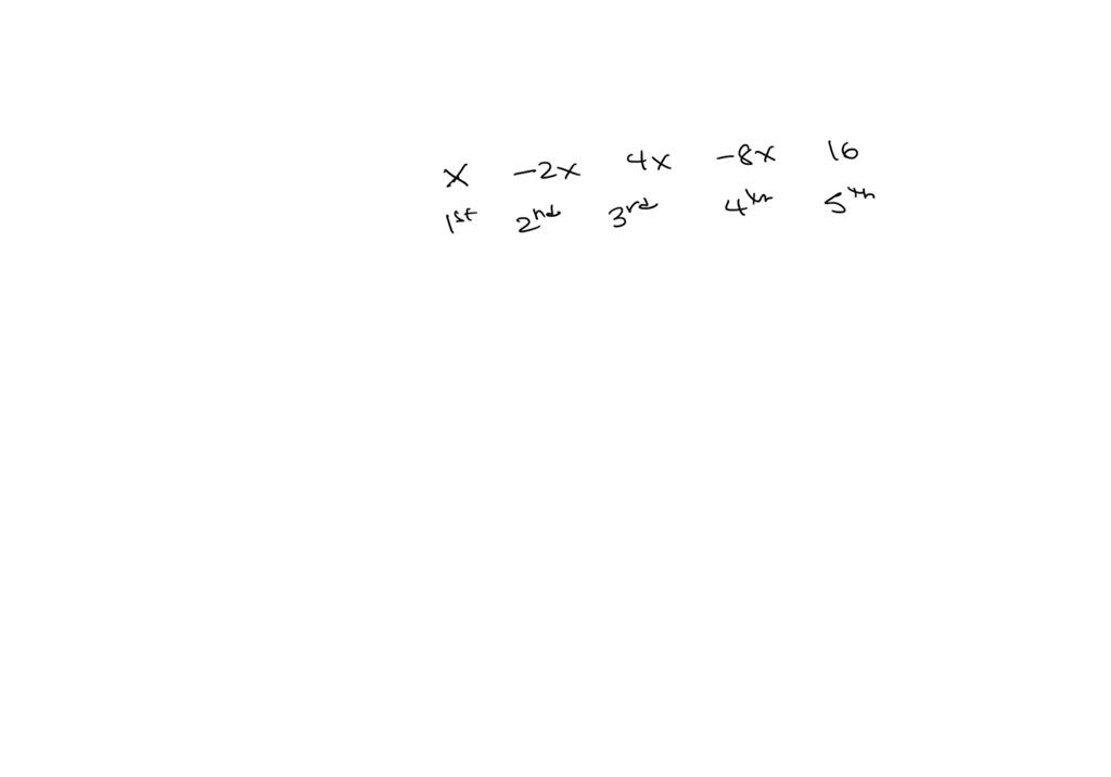 SOLVED: In a sequence the first term is x, and each term after the ...
