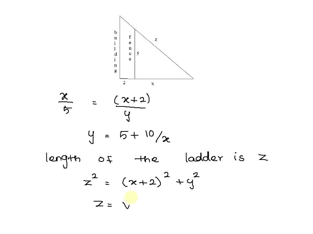 SOLVED: A fence 5 feet tall runs parallel to a tall building at a ...