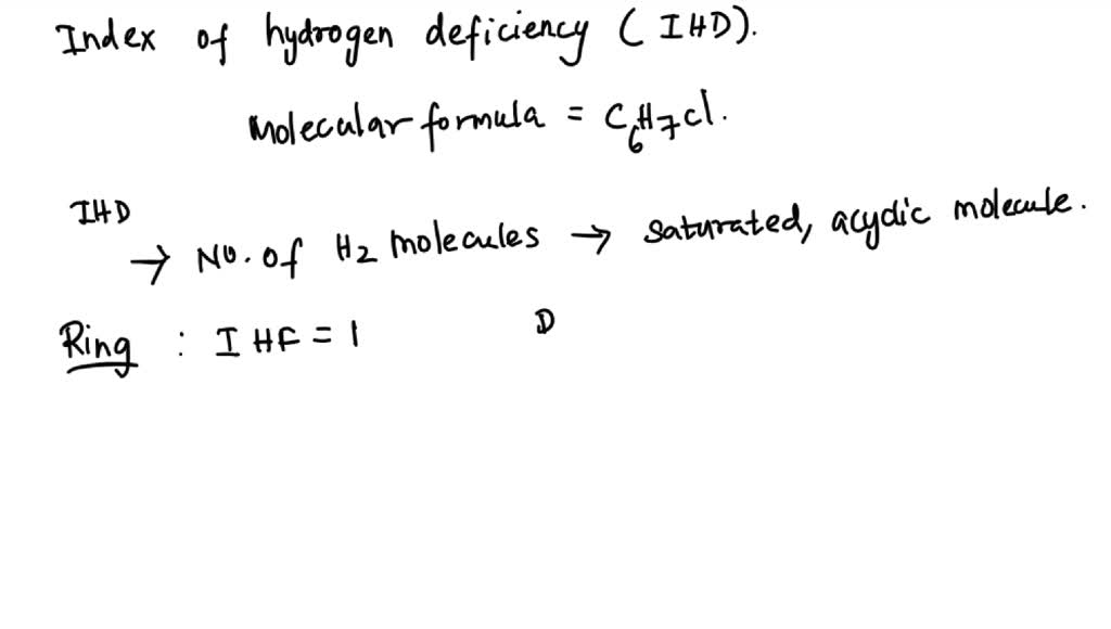 SOLVED: Question 12 What is the hydrogen deficiency index for compound ...