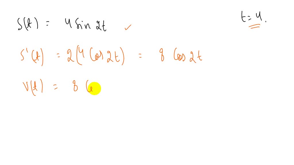SOLVED: A mass attached to a vertical spring has a position function ...
