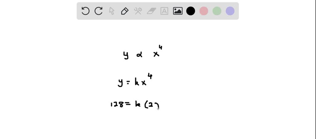 Solved Write An Equation Describing The Relationship Of The Given Variables Y Varies Directly