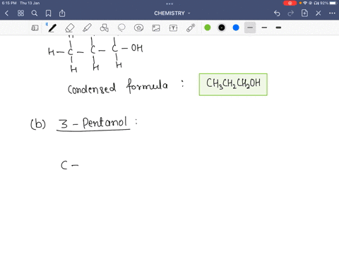 SOLVED:Draw the condensed structural formula for each of the following: (17.3,17.5) a. 4 ...