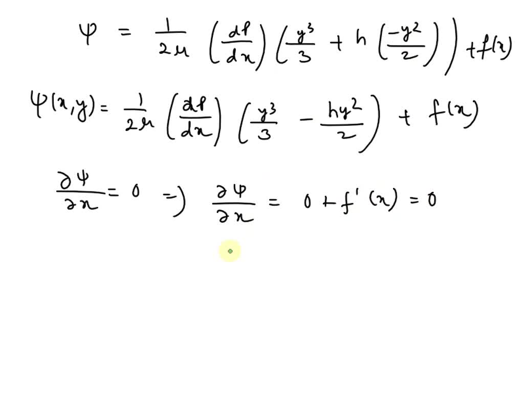 SOLVED: Consider fully developed,two-dimensional channel flow-flow between two infinite parallel ...