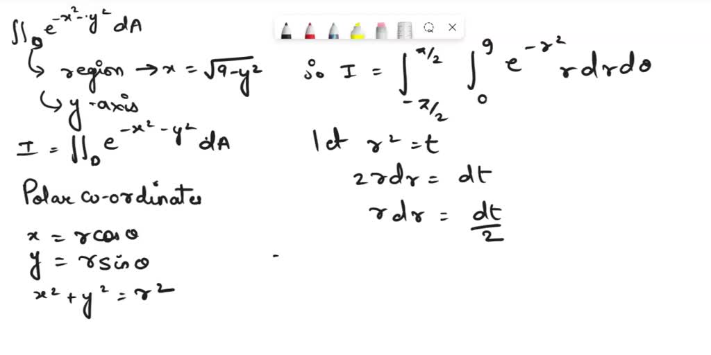 SOLVED: Evaluate the given integral by changing to polar coordinates ...