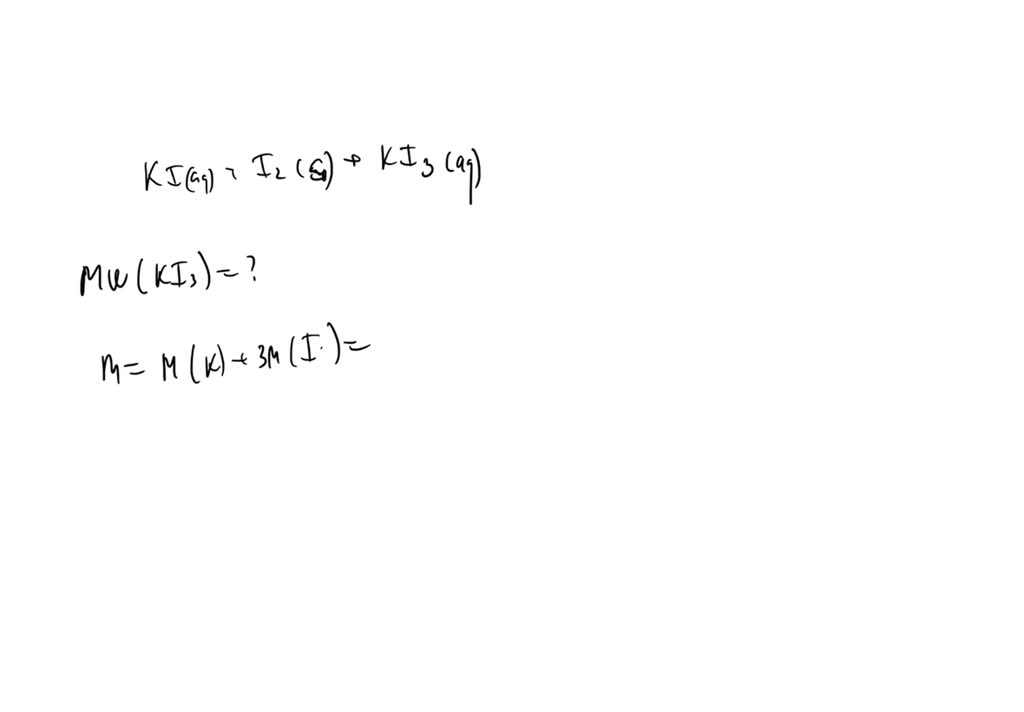 SOLVED: 0.4% Iodine Potassium Iodide = I2KI = a solution of elemental ...