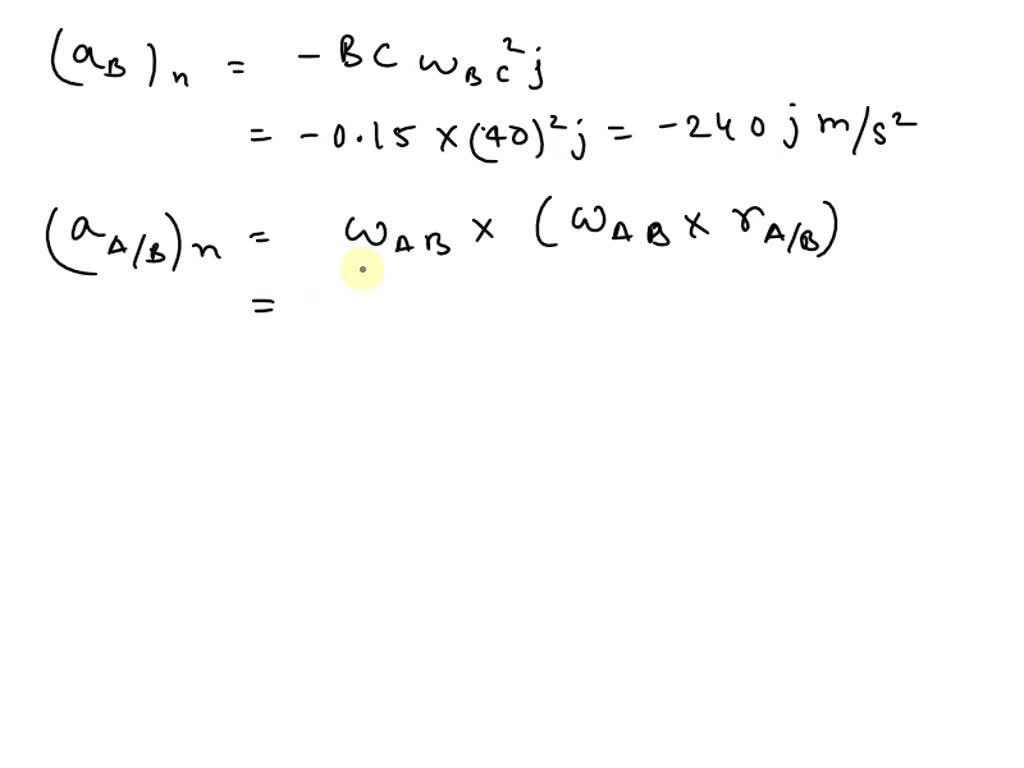 SOLVED: Please help 5/150 If link AB of the four-bar linkage has a constant counterclockwise ...