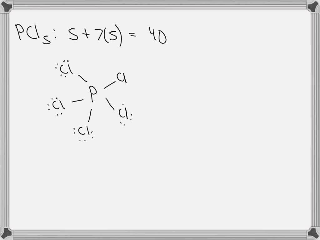 SOLVED: Write the Lewis structure for PCl5. What is the correct ...