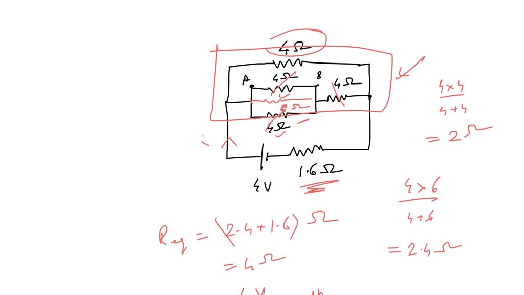 SOLVED: Find the value of current i flowing from A to B in the following circuit