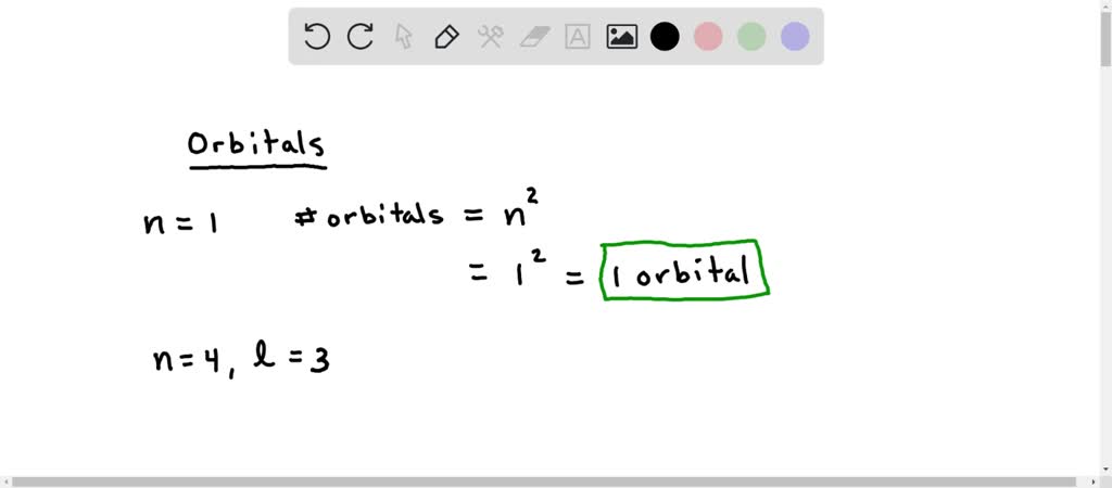 SOLVED: How many orbitals in an atom could have these sets of quantum numbers? n = 1 orbital(s ...