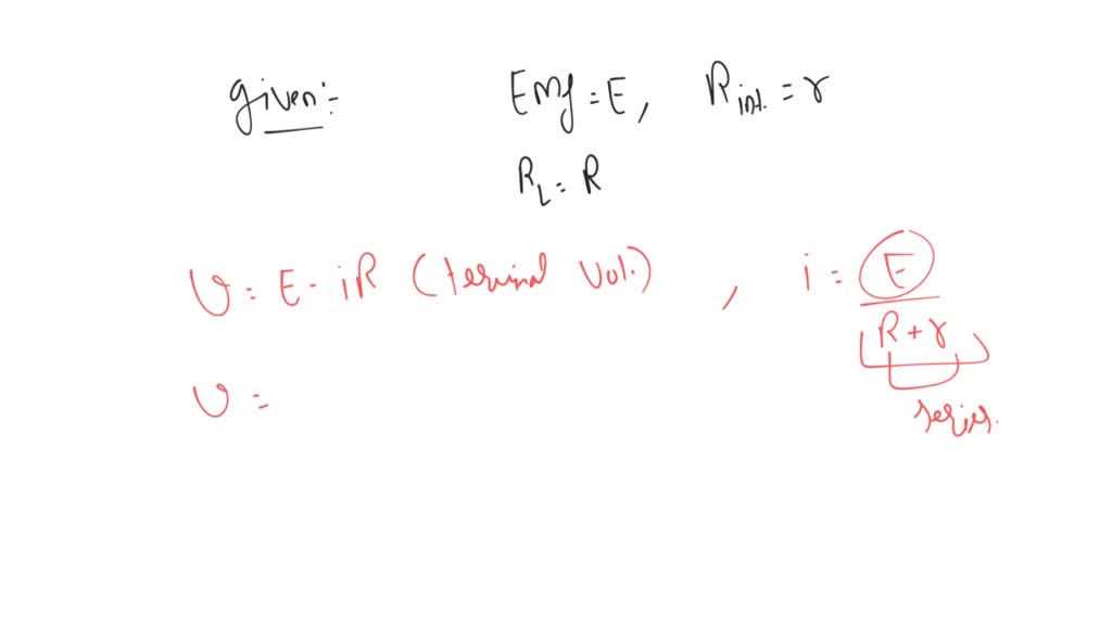SOLVED: "A cell of emf 'E' and internal resistance 'r' is connected across a variable load ...