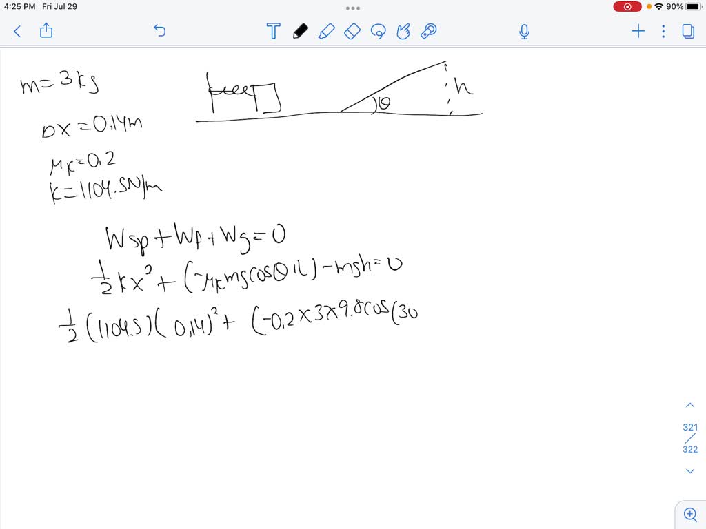 SOLVED: A mass of 2.9 kilograms is placed on a horizontal frictionless surface against an ...