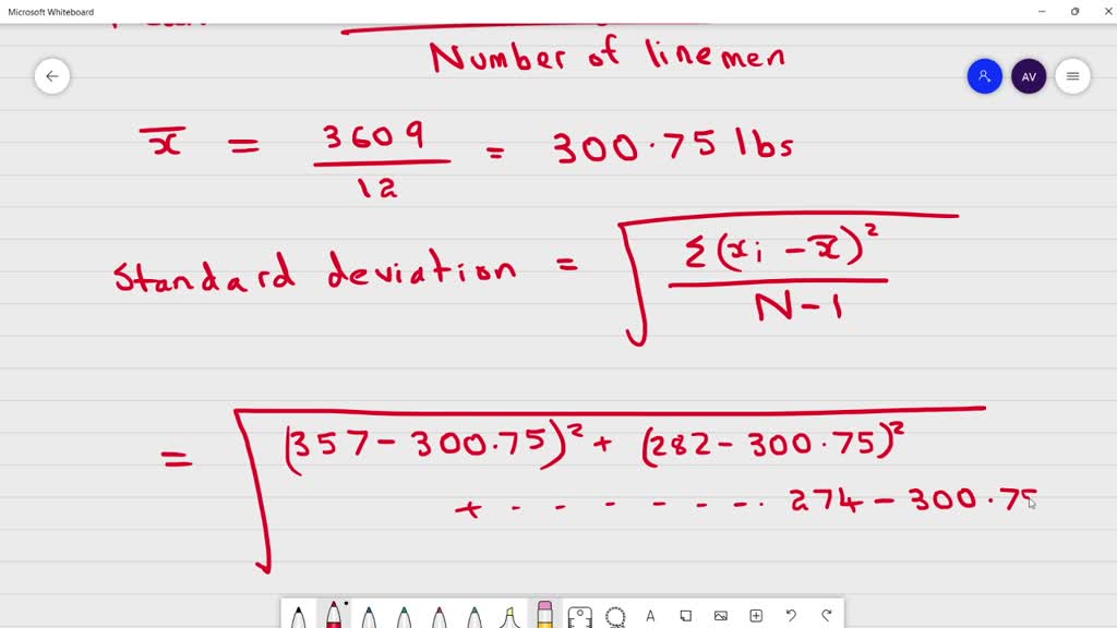 SOLVED: Heavy football players: Following are the weights, in pounds ...