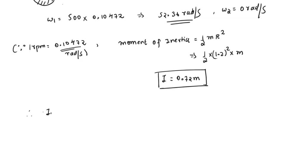 While spinning down from 500.0 rpm to rest, a solid uniform flywheel ...