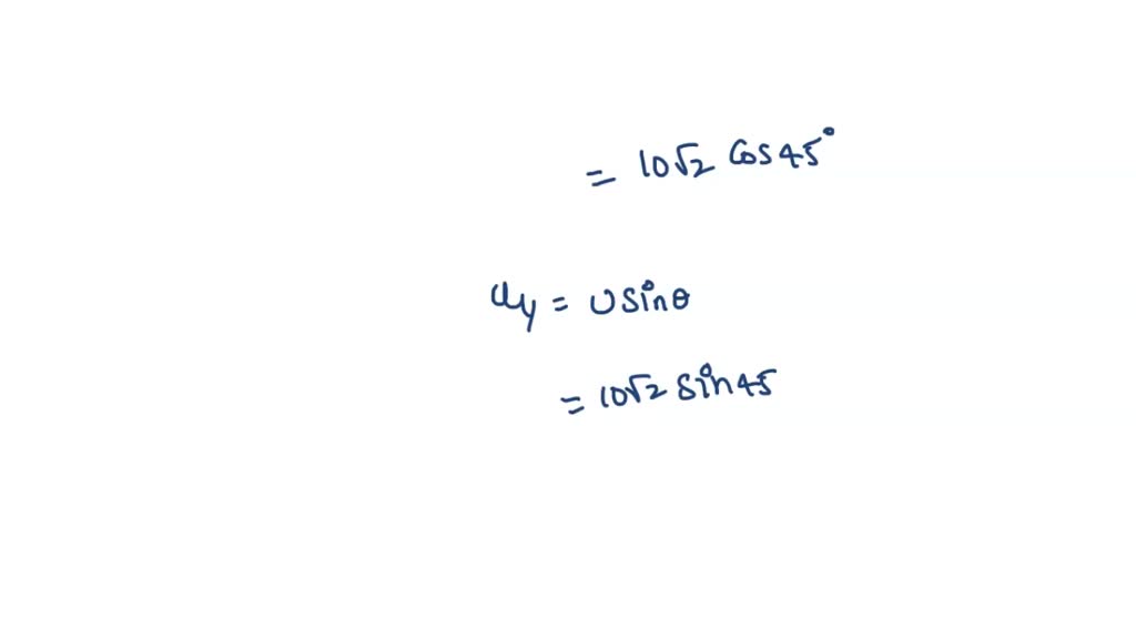 SOLVED: A projectile is thrown with a velocity of 10?2 ms?1 at an angle ...