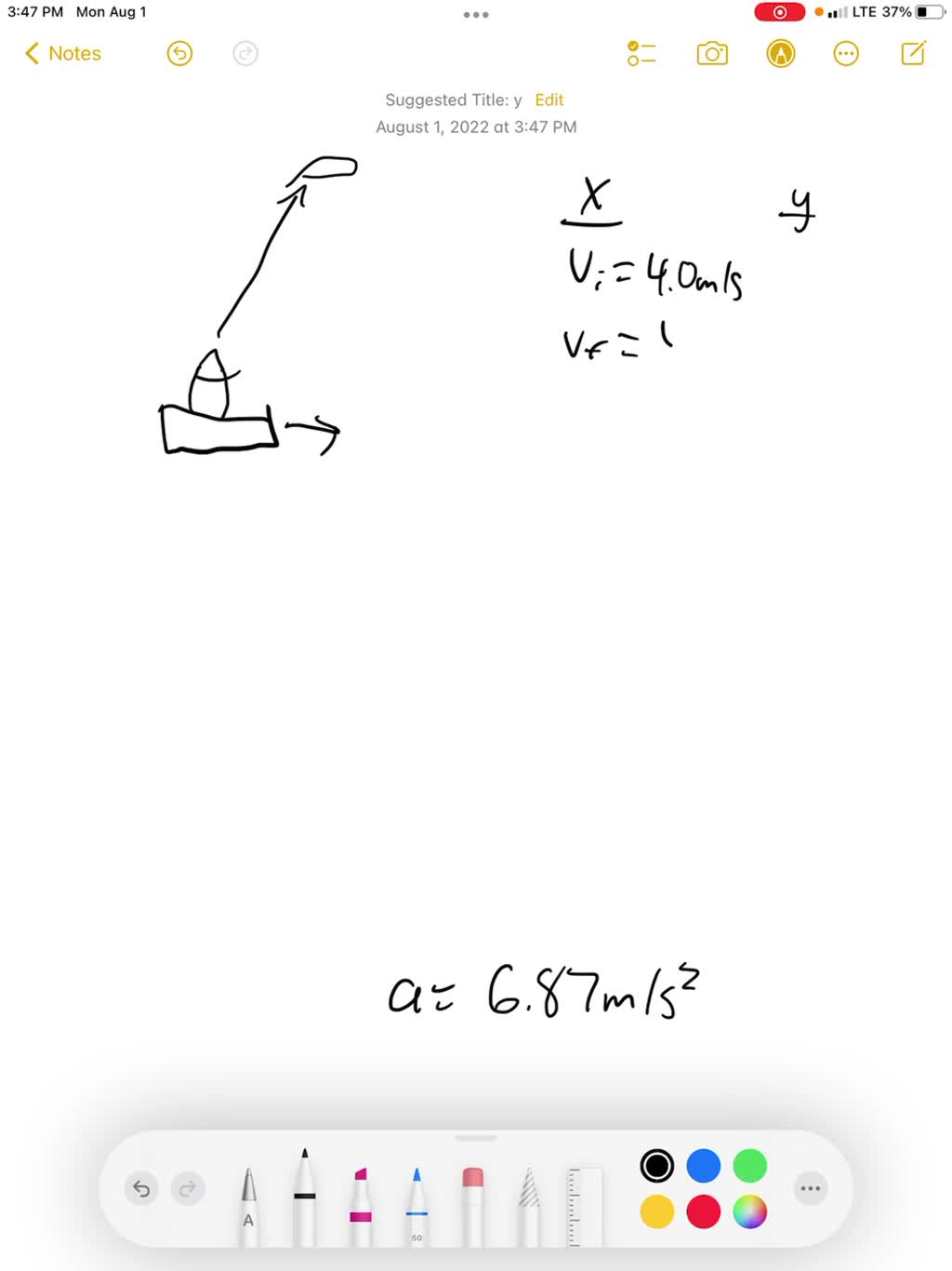 SOLVED: A 480 g model rocket is on a cart that is rolling to the right at a speed of 4.0 m/s ...