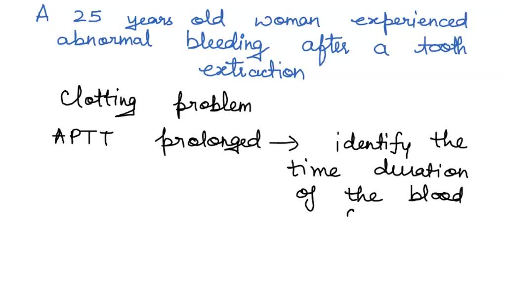 SOLVED: An 18-year-old patient bled profusely following a tooth ...